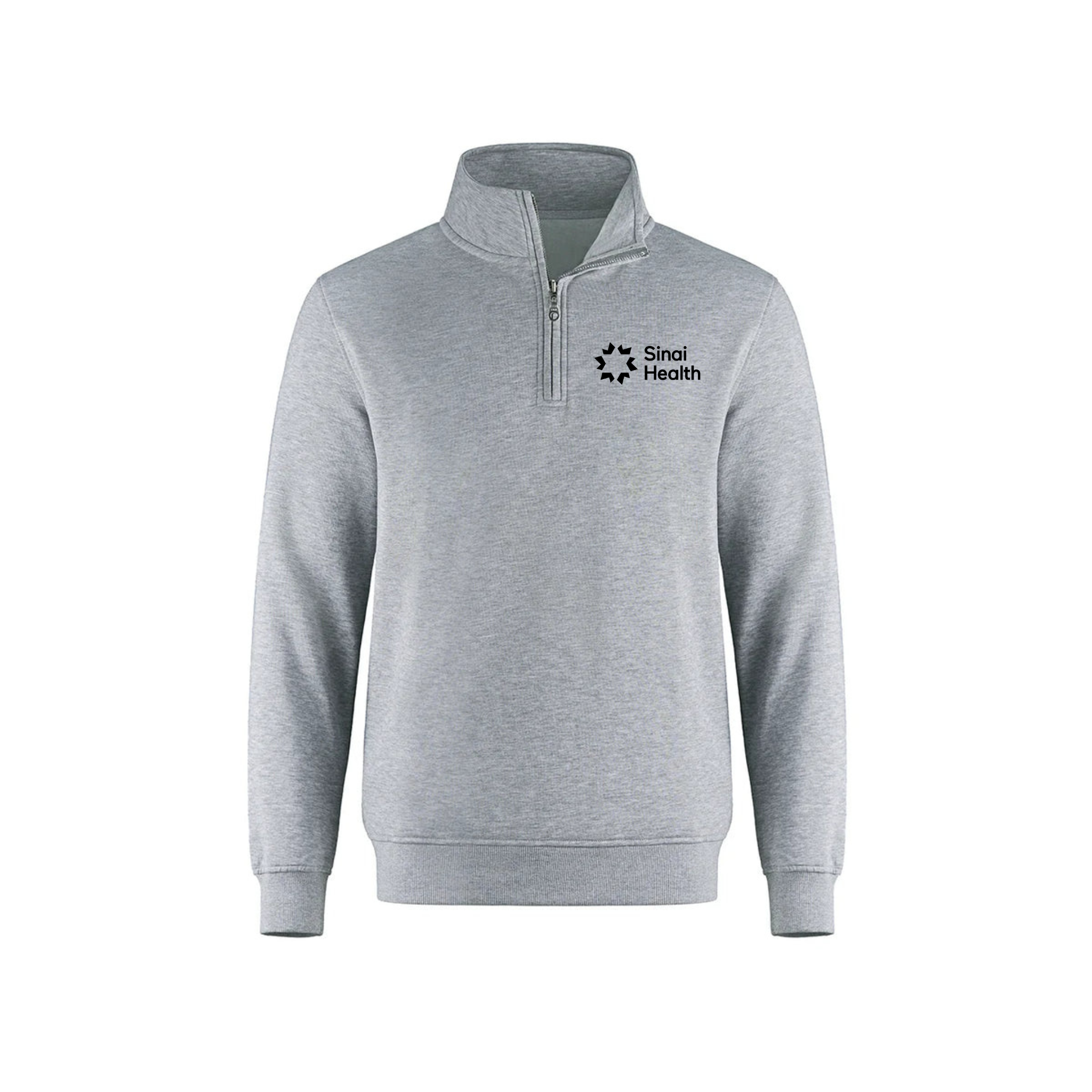 Sinai Health Branded Unisex Quarter-Zip Sweatshirt (Heather Grey) – The ...